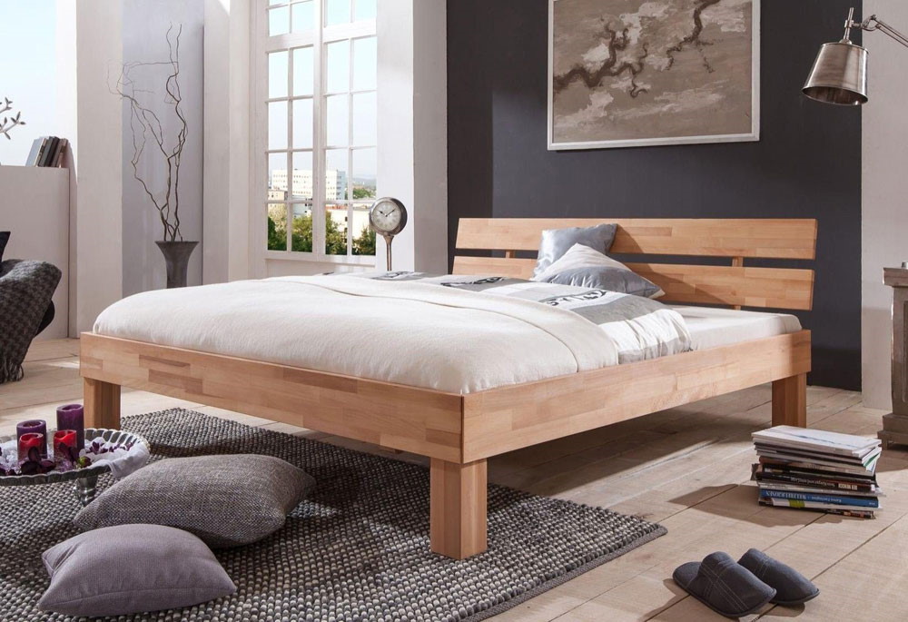 Verwunderlich Bett Buche 140x200 Bild